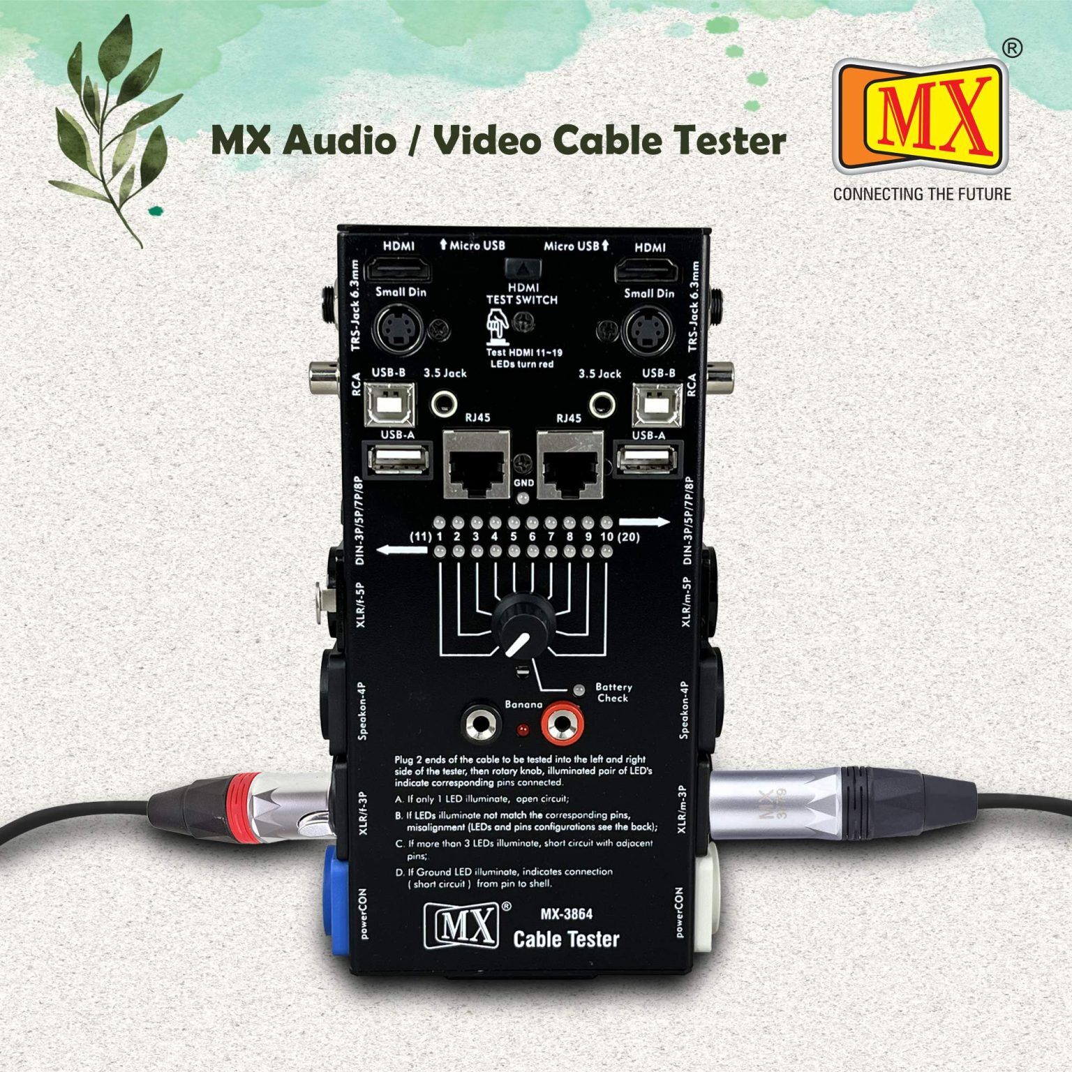 MX AC Electrical Line Fault Detector 3 Pin Socket Tester Automatic ...