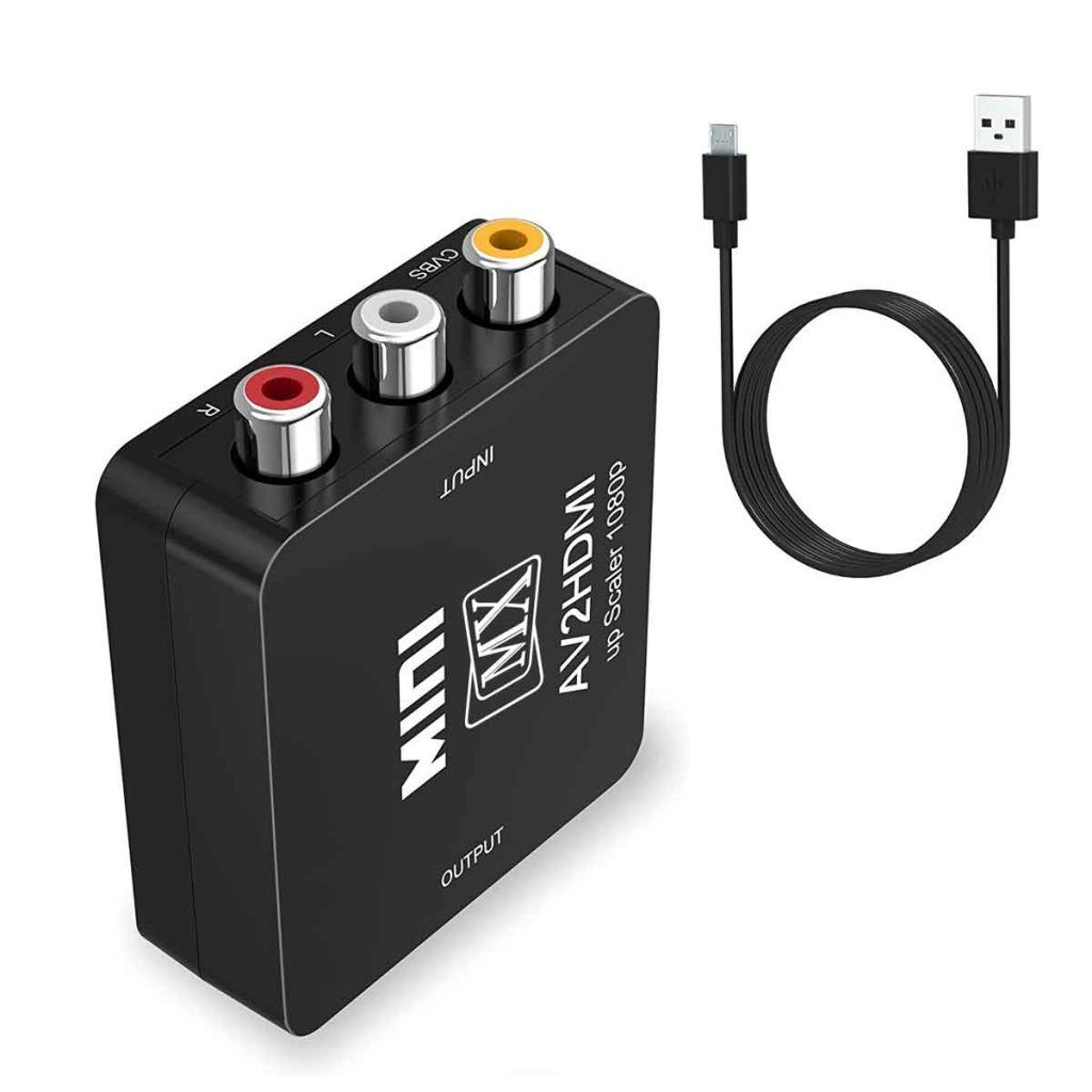 MX Composite AV RCA to HDMI Video Converter Adapter Full HD 720/1080p ...