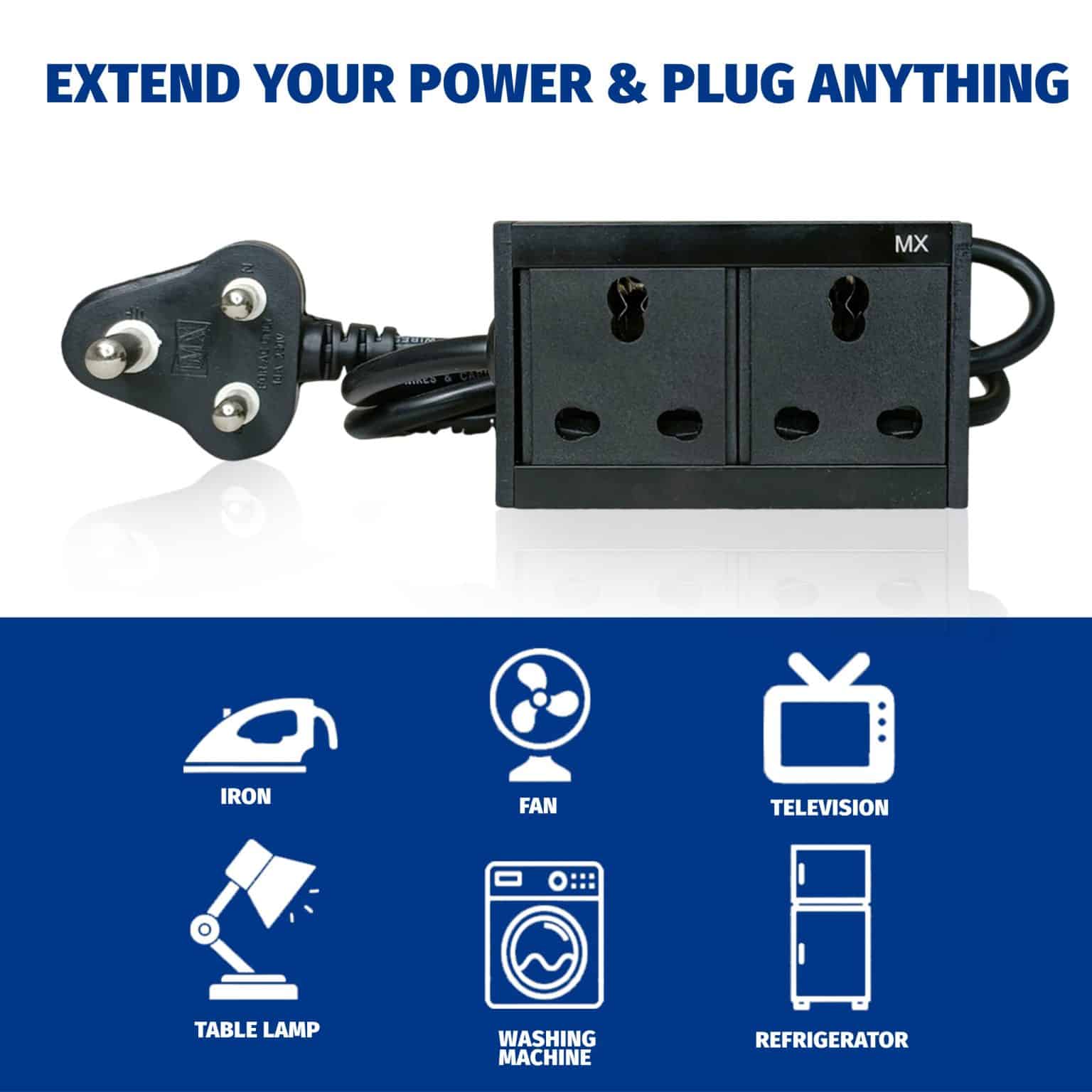 MX 2 Outlet Power Distribution Unit: 2500W, 6/16A Socket, 30m Power ...