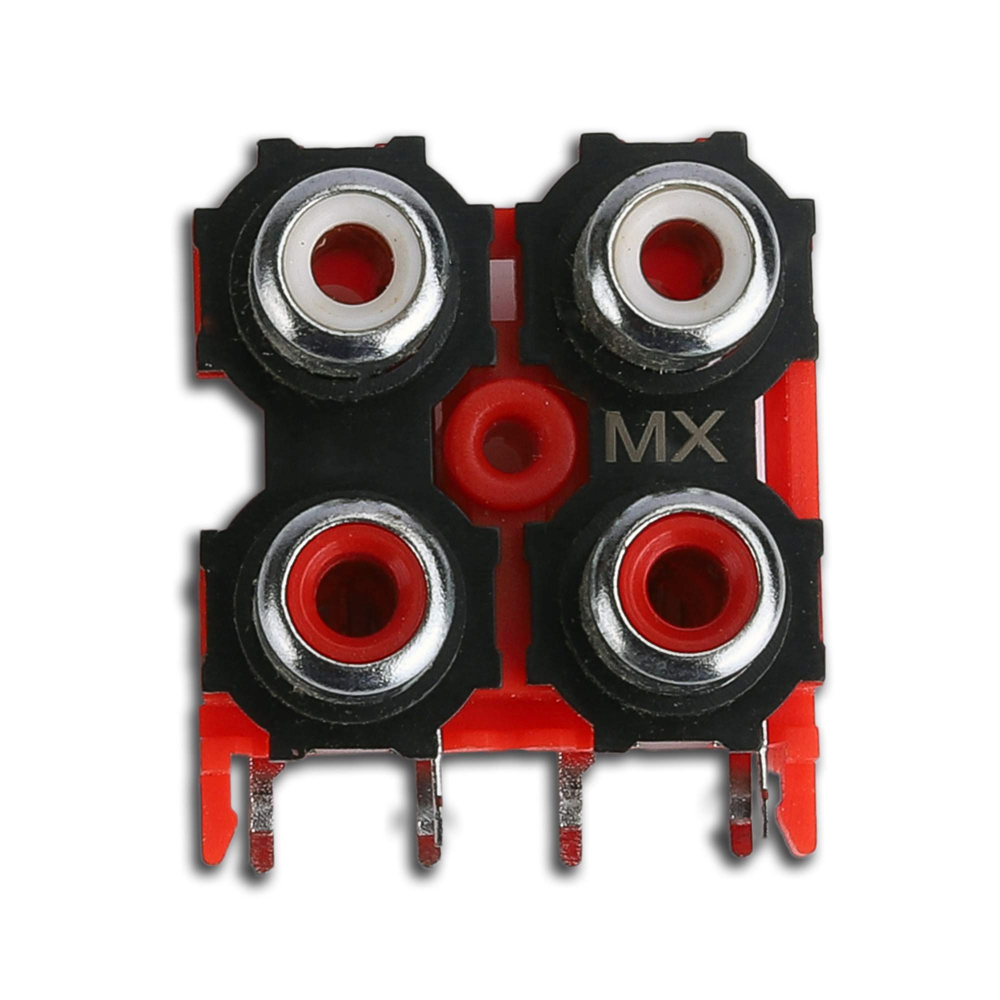 MX 4 WAY RCA FEMALE CONNECTOR (PCB MOUNTING) - MX MDR Electronics