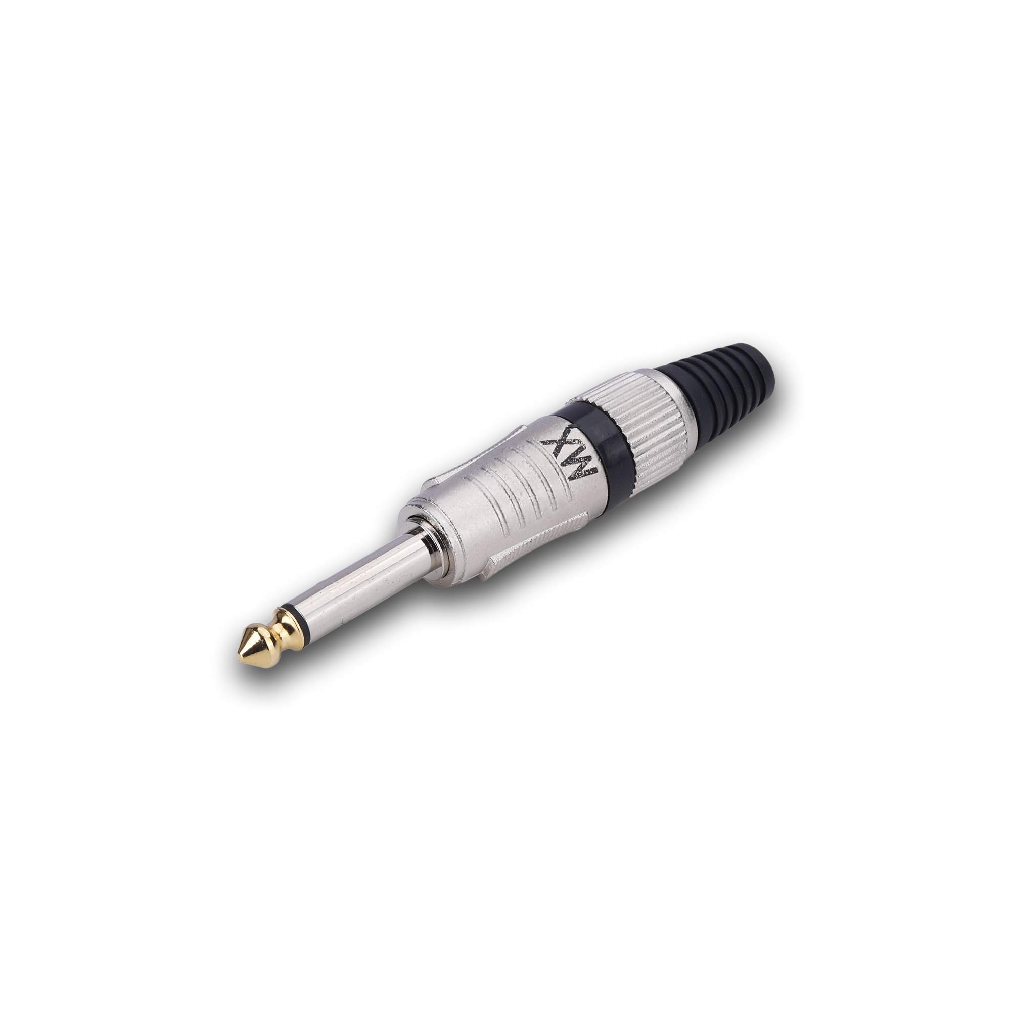 MX 6.35 MM P-38 MONO MALE CONNECTOR WITH GOLDEN TIP WITH RING HEAVY ...