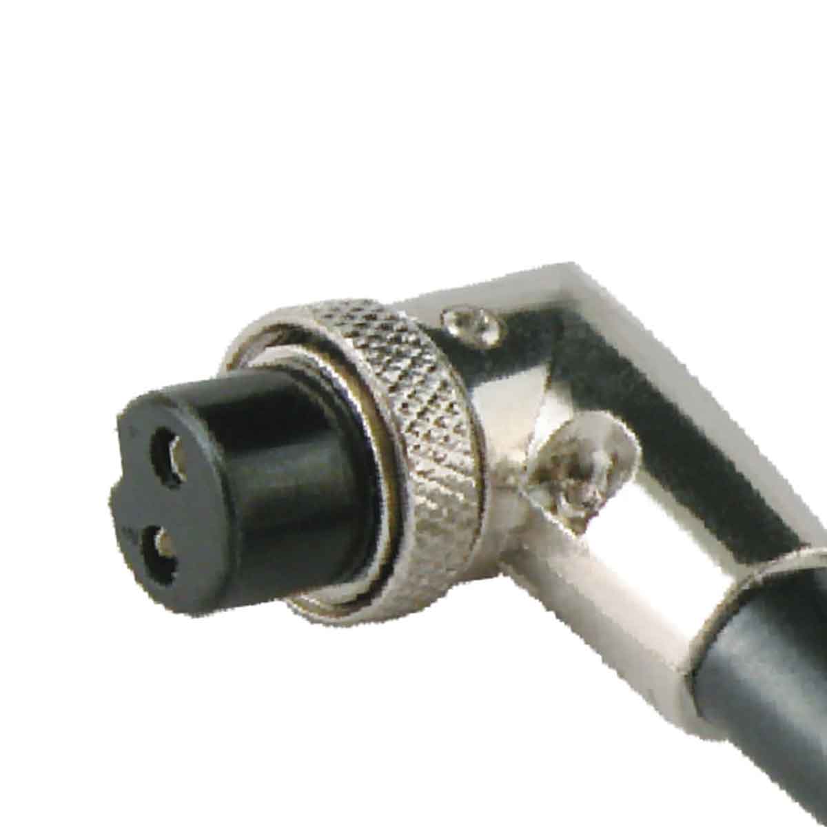 MX MIC MALE PLUG CONNECTOR RIGHT ANGLE (COPPER PLATED) - 2 PIN PLUG ...