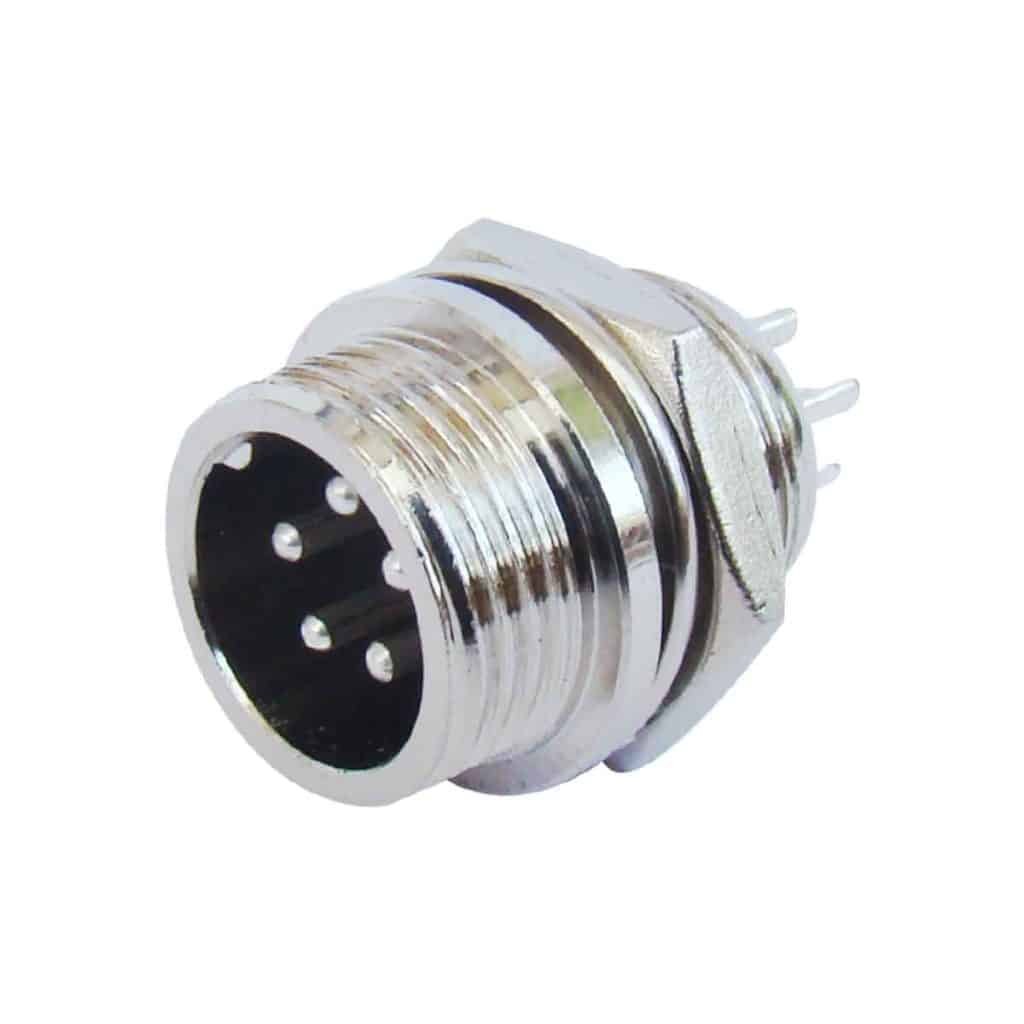MX M12 5-Pin Male MIC Connector Plug - MX MDR Electronics