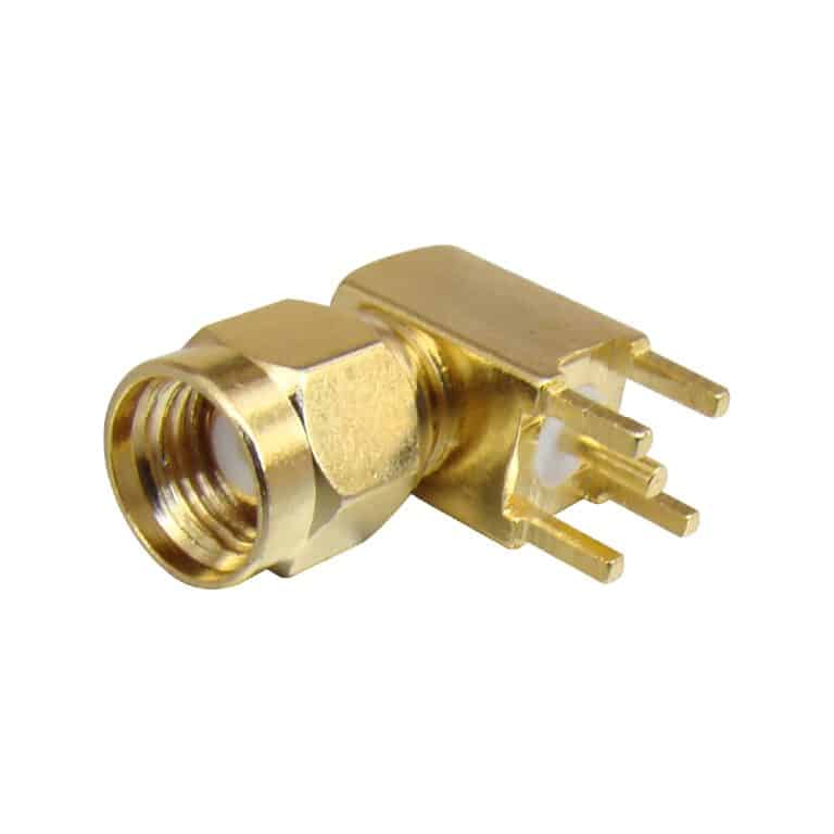 MX R/P SMA Male Connector PCB Mounting Right Angle With Teflon (Gold ...