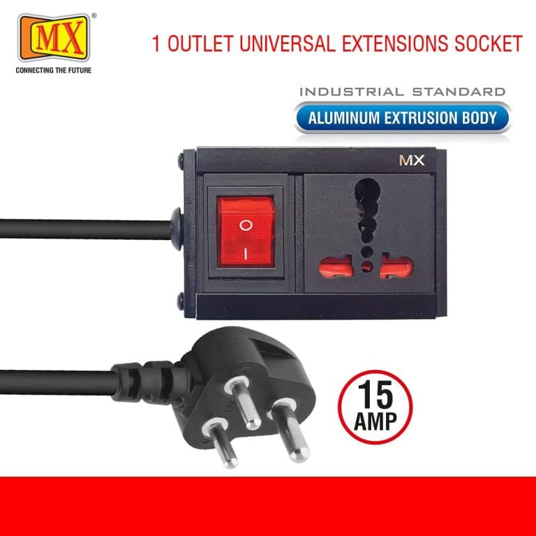MX Single Outlet Power Distribution Unit: 2500W, 6/16A Socket, 15A ...