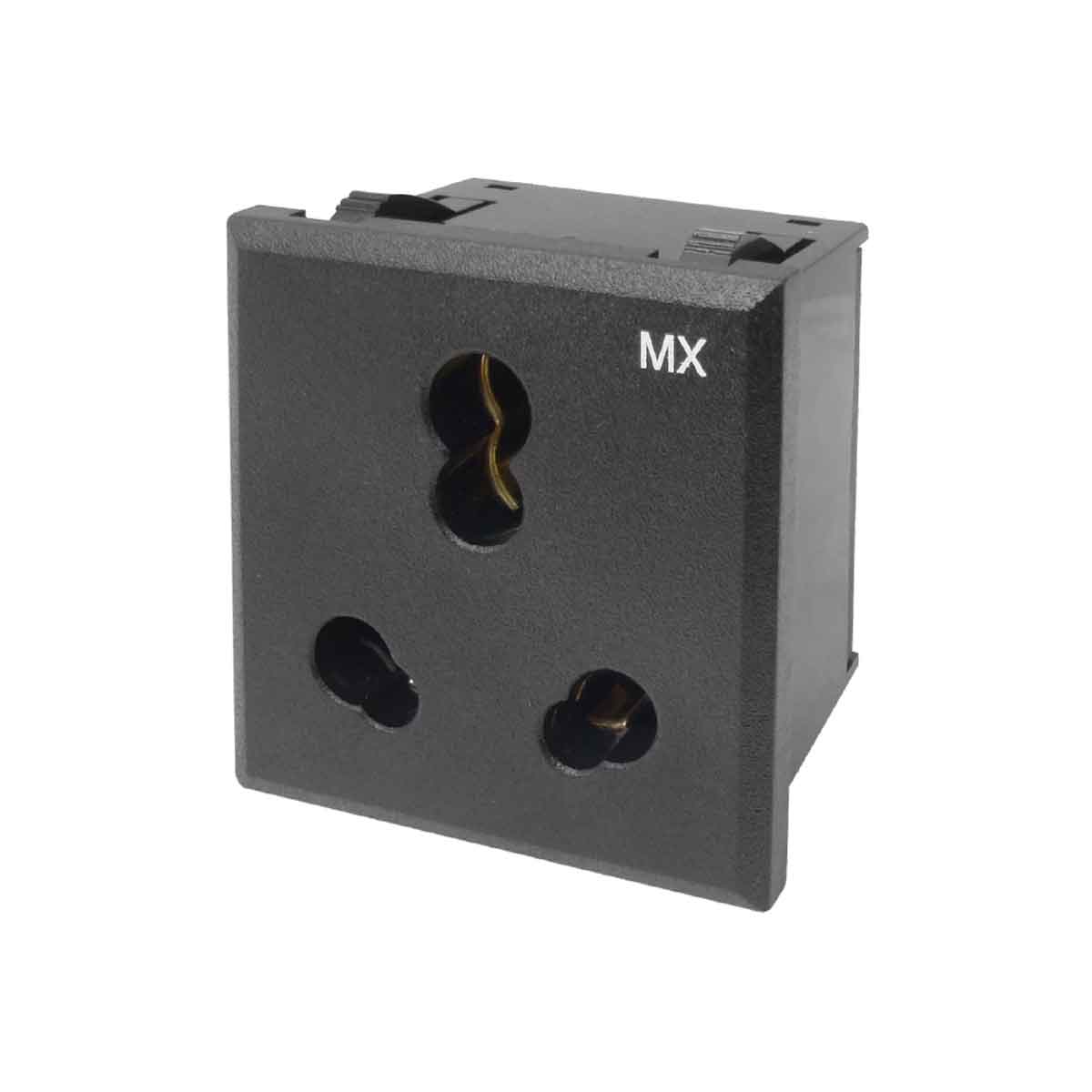 MX SNAP Mounting Ac Outlet Indian Standard (pc Molding) 6 Amp /16 Amp ...