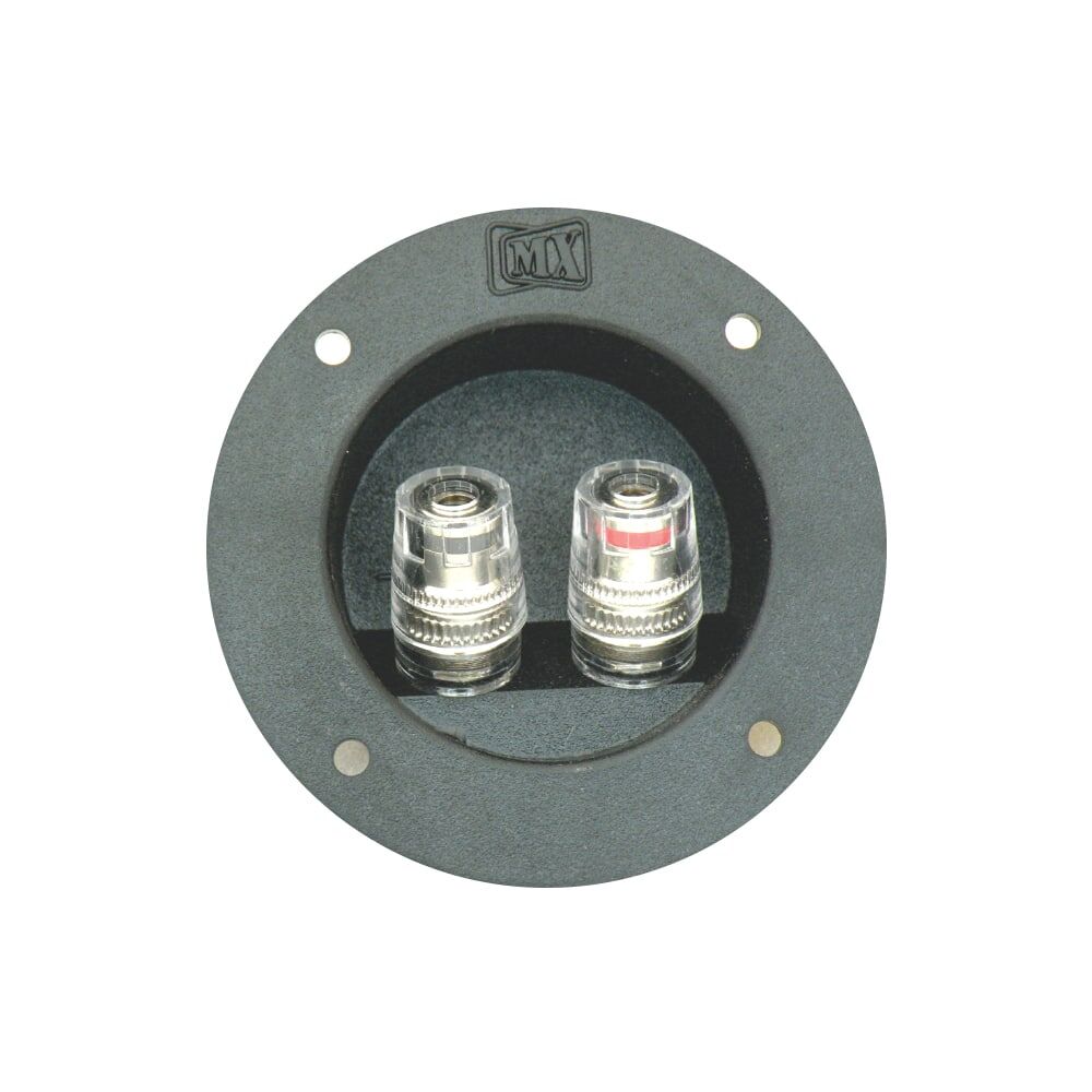 MX 2 WAY ARMY TYPE BINDING POST SPEAKER TERMINAL ROUND TOUCH PROOF (F.M ...