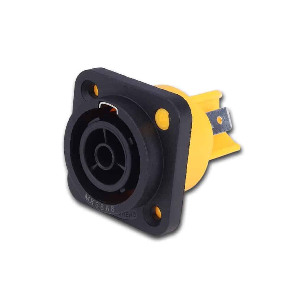 MX 3 PIN FEMALE POWERCON TRUE CONNECTOR LOCKABLE PANEL MOUNT 16 A ...