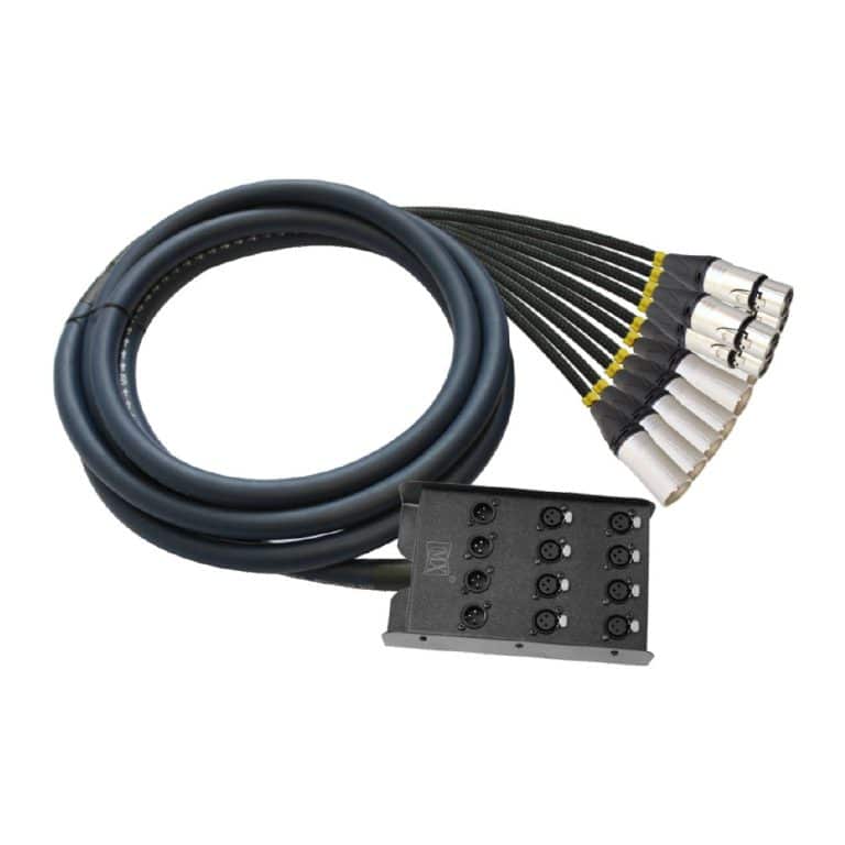 MX 12 Pair XLR Type Junction Box with 10 Meter Cable - Professional ...