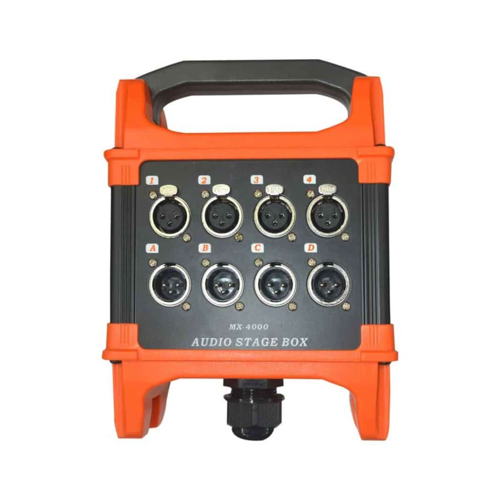 MX 8 Channel Junction Box with Connectors - Pro Audio Stage Box for ...