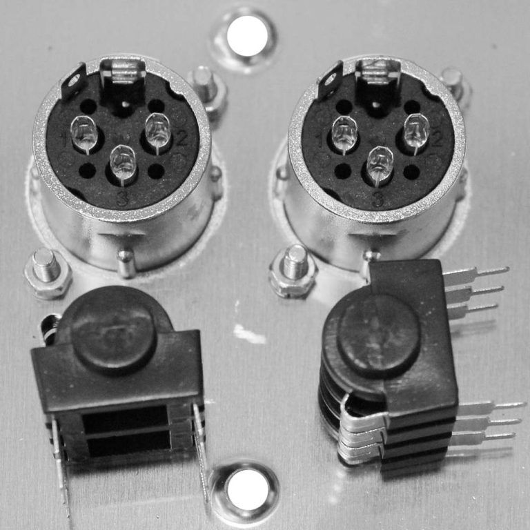 MX Stainless Steel wall plate : 2 Way XLR Female type + 2 Phono (6.35 ...