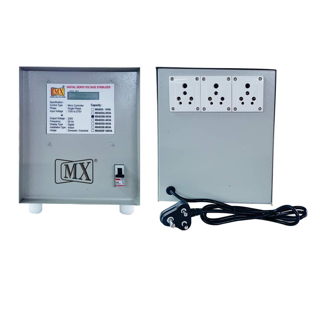 MX Digital Servo Voltage Stabilizer : 1KVA - MX MDR Electronics
