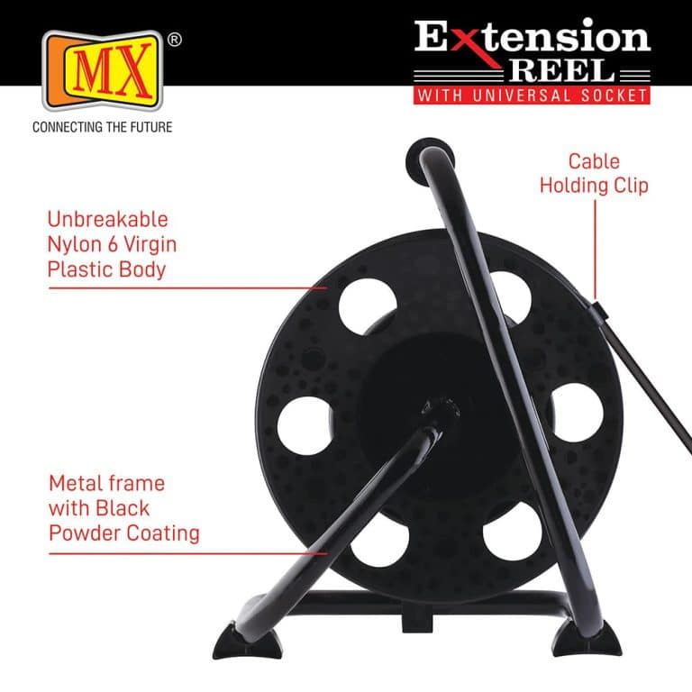 MX 2 Outlet Universal 15 Amp Sockets Extension Reel / Extension Board ...