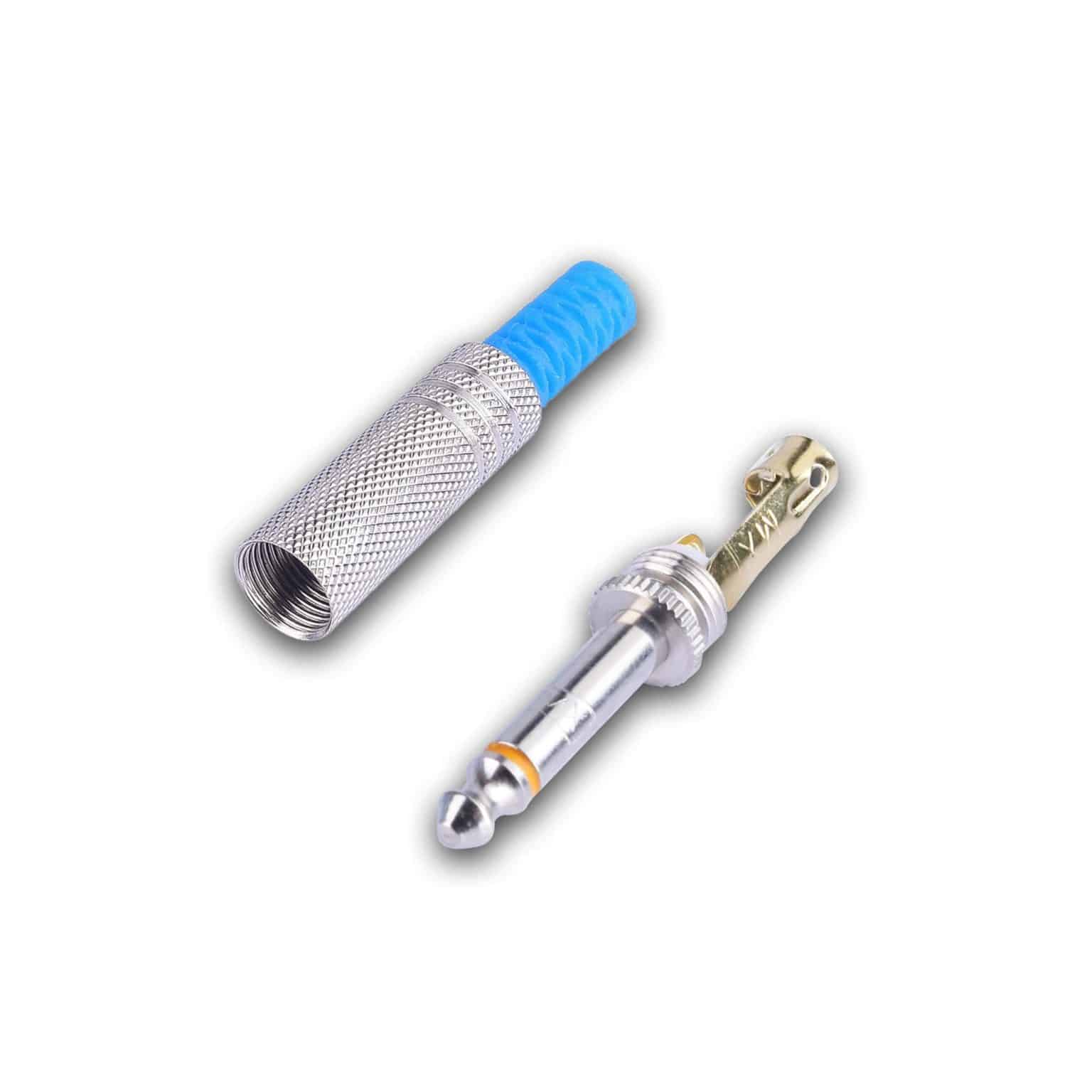 MX 6.35 mm P-38 MONO JACK CONNECTOR (COPPER PLATED) (CONTACT GOLD ...