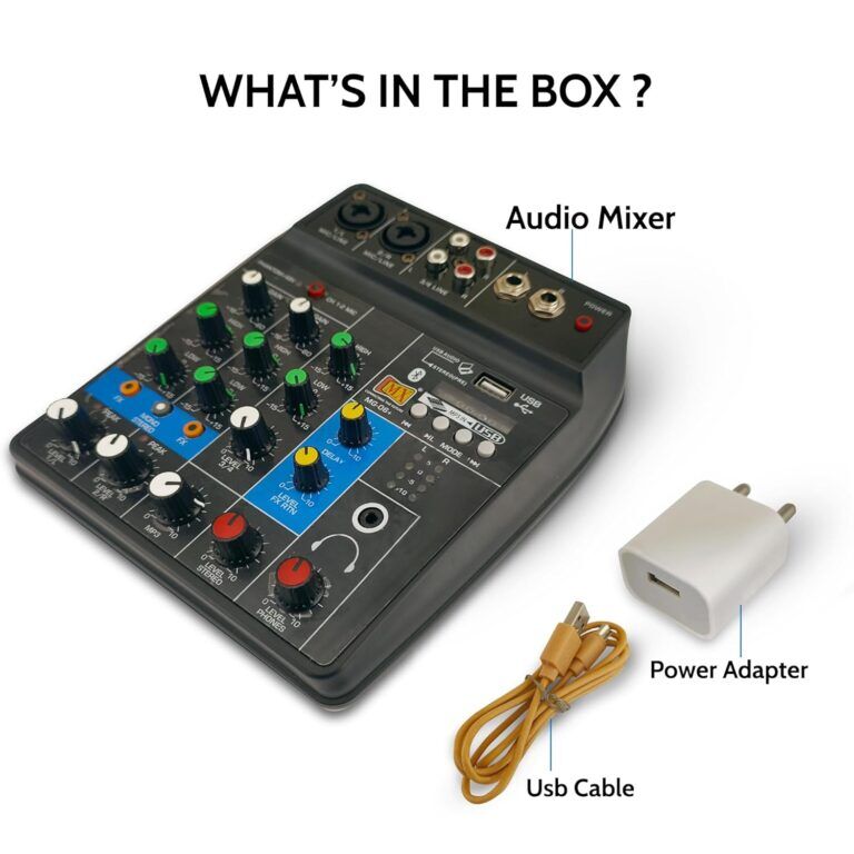 MX 4 Channel Audio Mixer – Basic Sound Mixing Console with Bluetooth ...