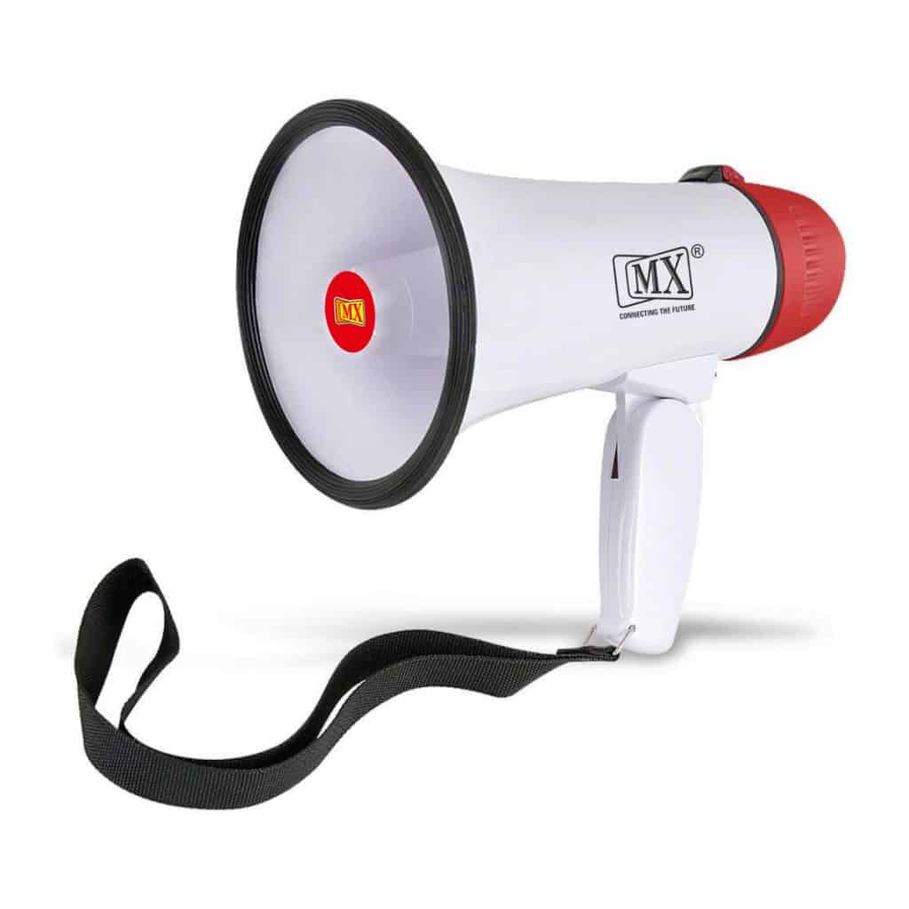 MX Portable PA Megaphone - Foldable 30-Watt Professional Handheld ...