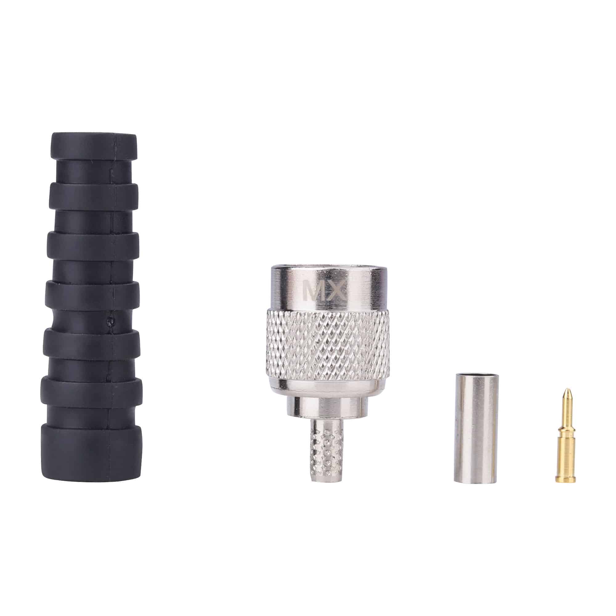 MX SMA Female Connector Crimping Type With Teflon For RG-58 Cable With Boot - MX MDR Electronics