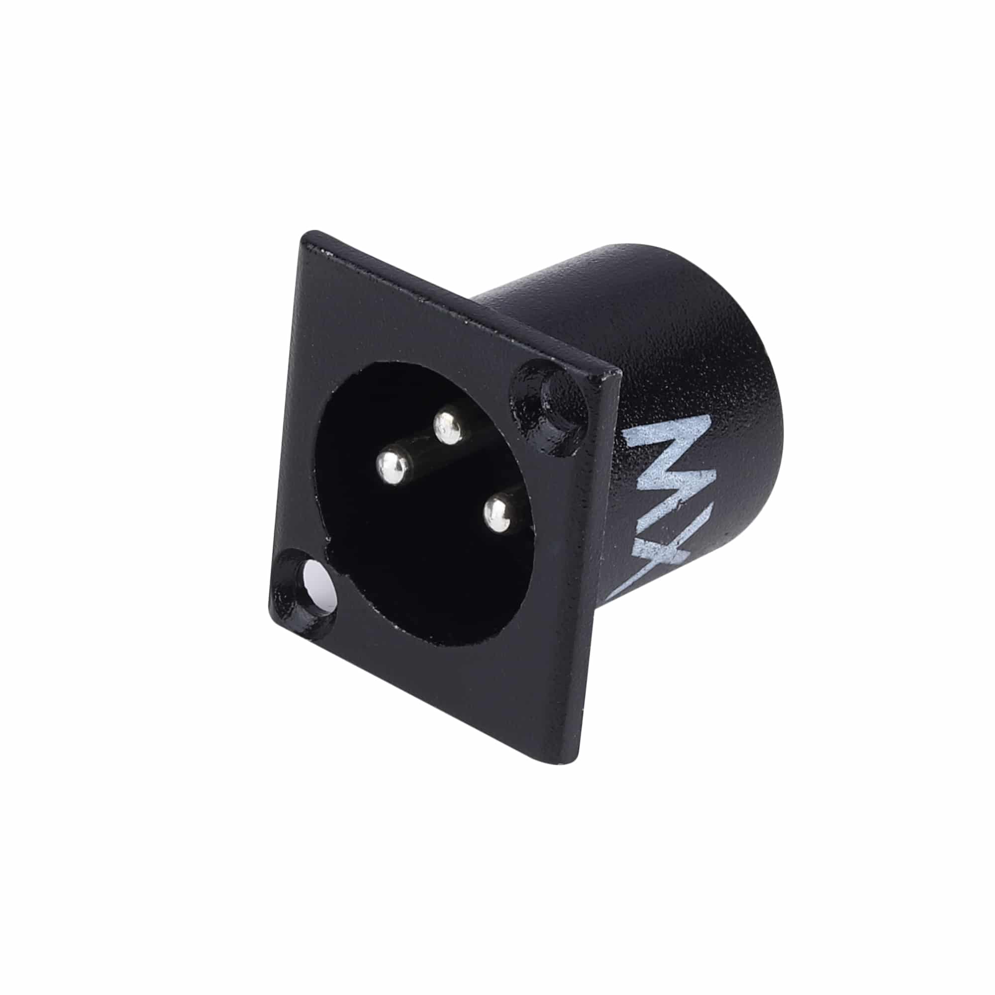 MX XLR 3 PIN MIC MALE CONNECTOR PANEL MOUNTING BLACK COATED - MX MDR ...