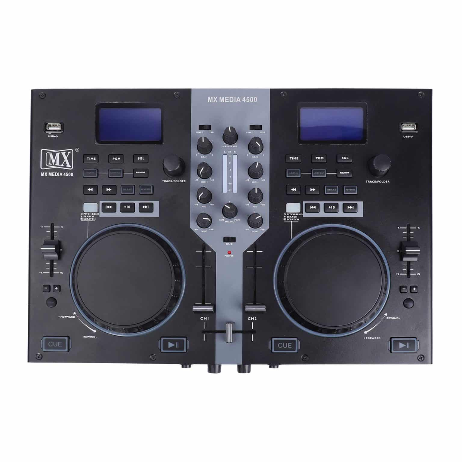 MX DJ controller Media Player with dual USB flash drives and a fully ...