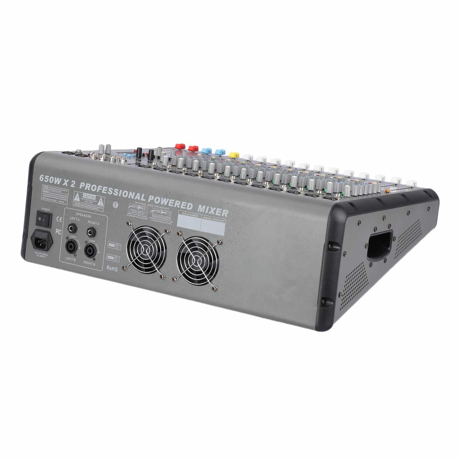MX 12 Channel Professional Powered Mixer Live Audio Sound Mixer - MX ...