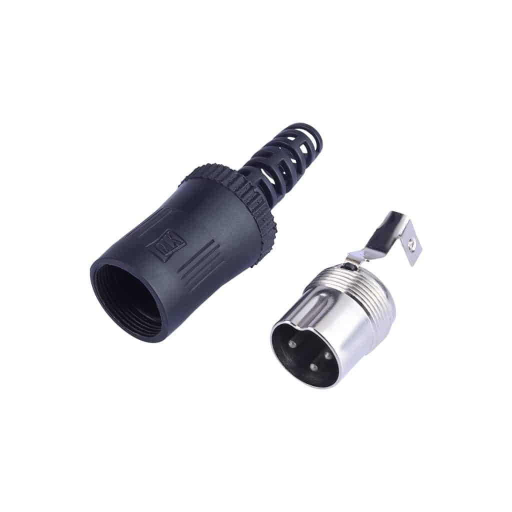 MX copper plated 3 pin din connector - MX MDR Electronics