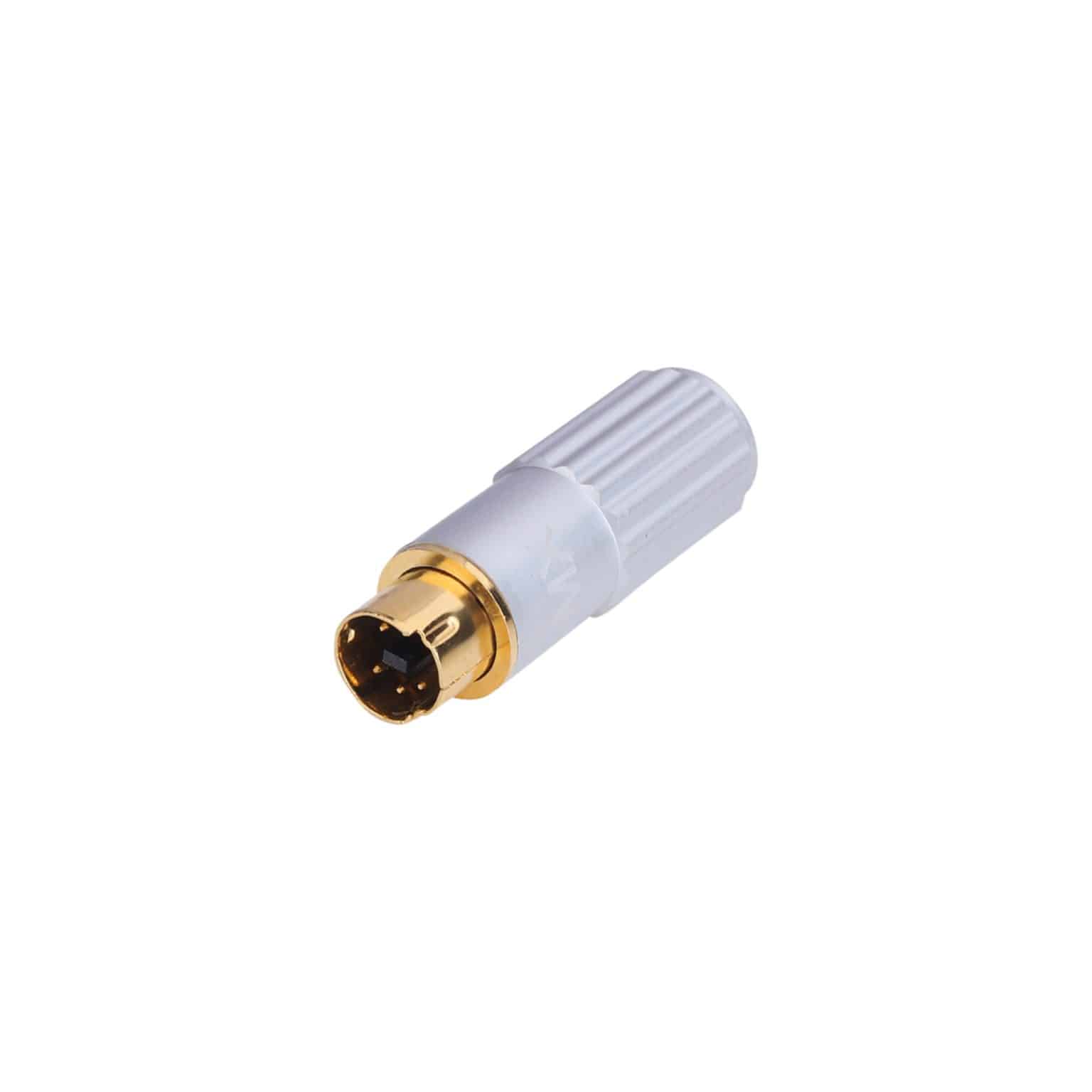 MX 5 PIN mini DIN male connector metal solder type(Gold plated) - MX ...