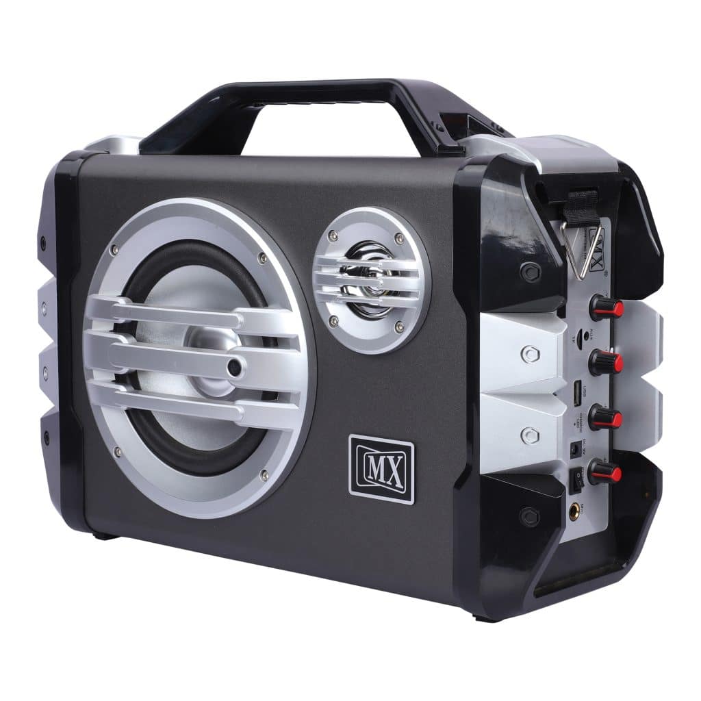 MX Portable PA Speaker Amplifier with Microphone, Remote, Battery ...
